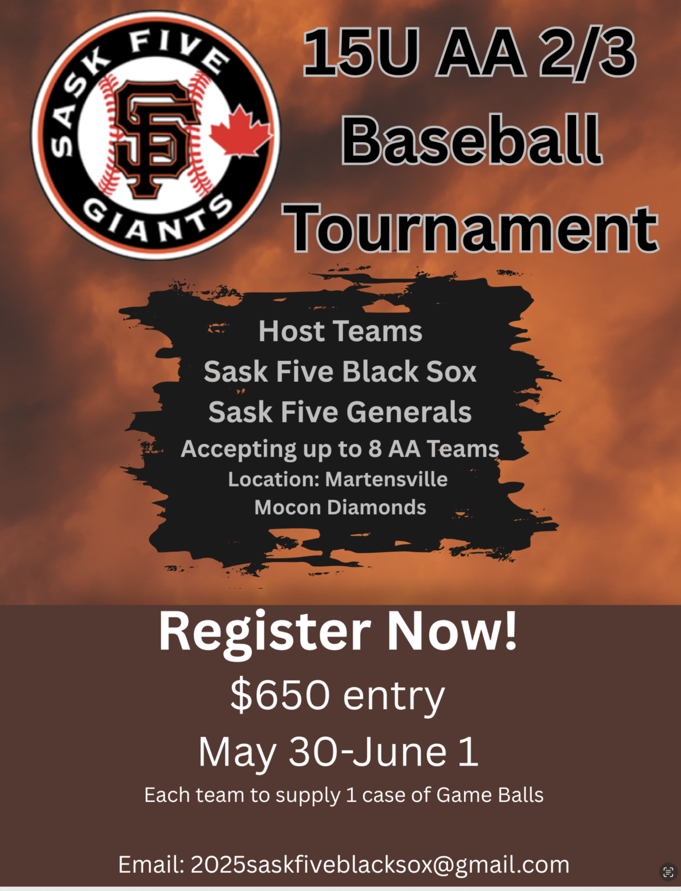 Baseball Sask » Sask Five Tournaments